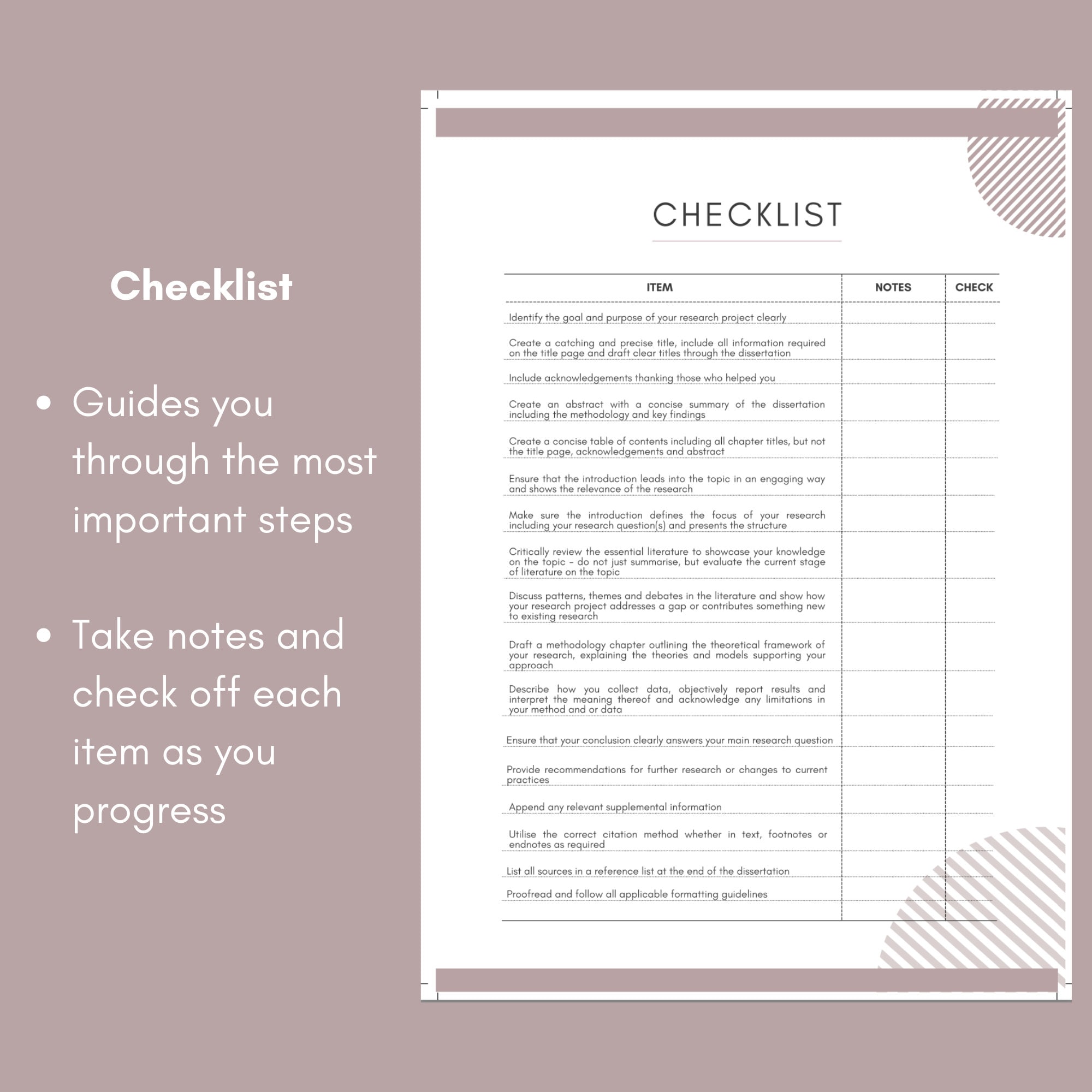 Dissertation Planner, Thesis Planner, Master Planner, Phd Planner ...