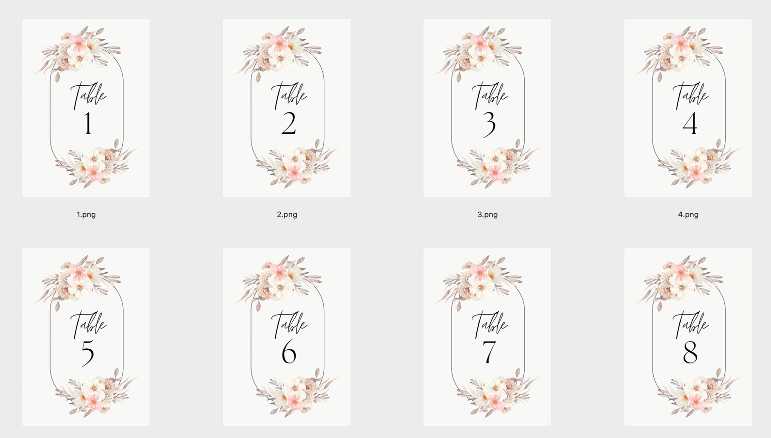 25 Ready-made Wedding Table Numbers, Printable Table Numbers Template ...
