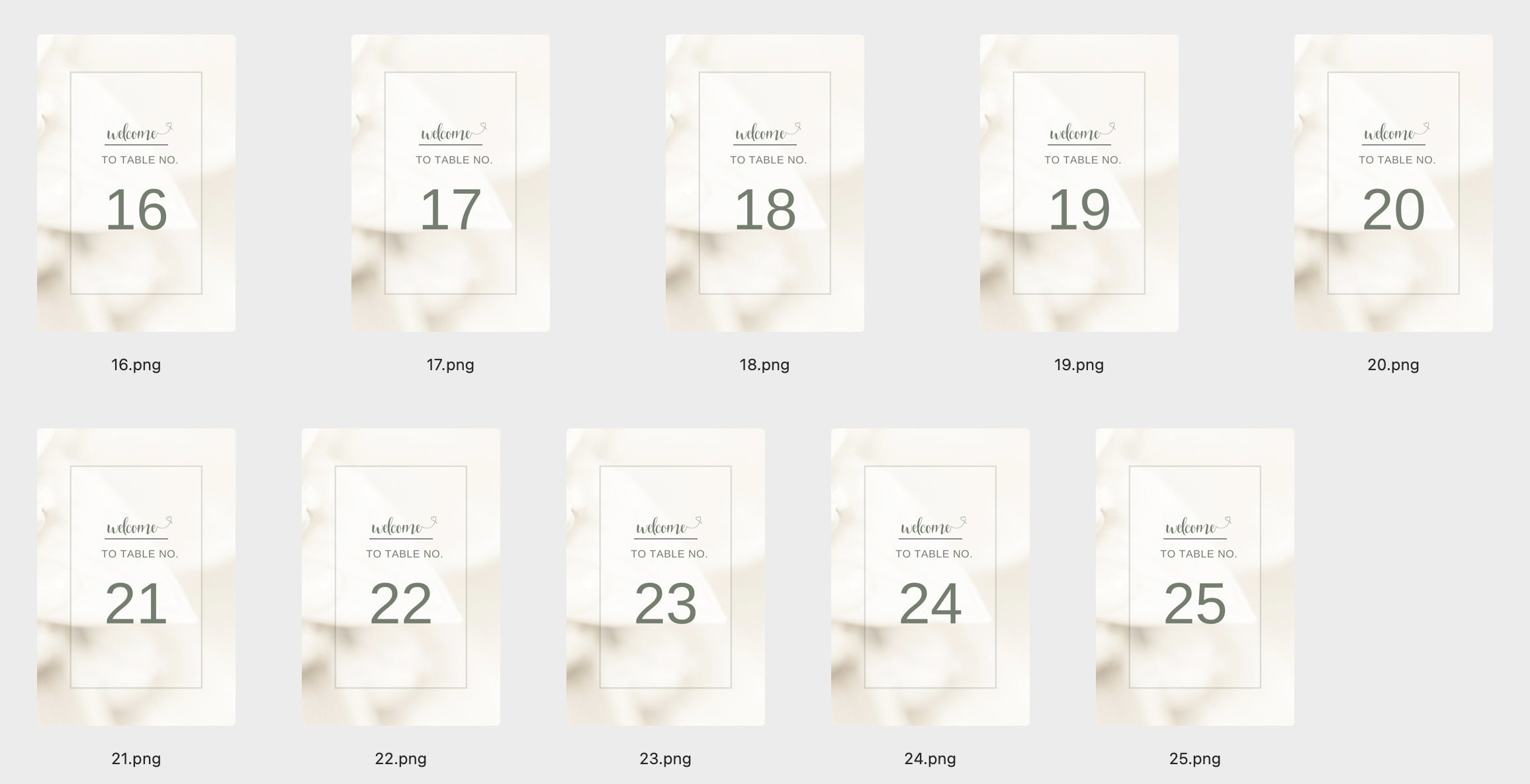 25 Ready-made Table Numbers, Printable Wedding Table Numbers Template ...