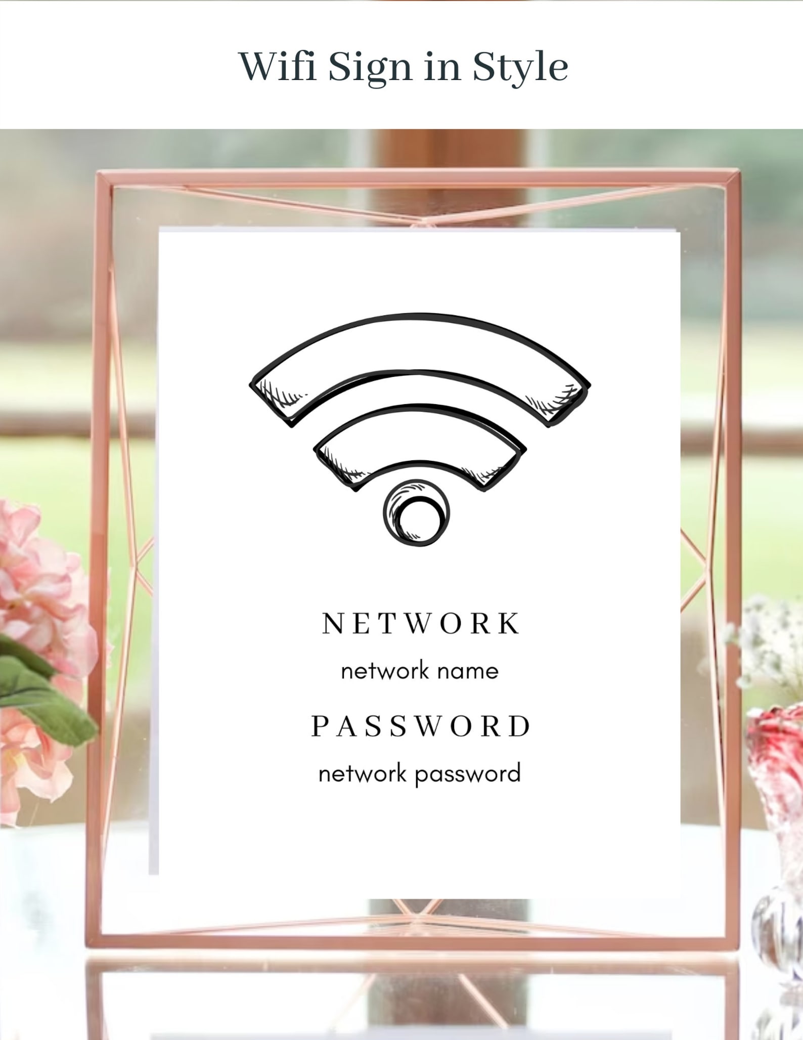 Wifi Sign Editable in Word, Airbnb Wifi Sign, Wifi Password Sign ...