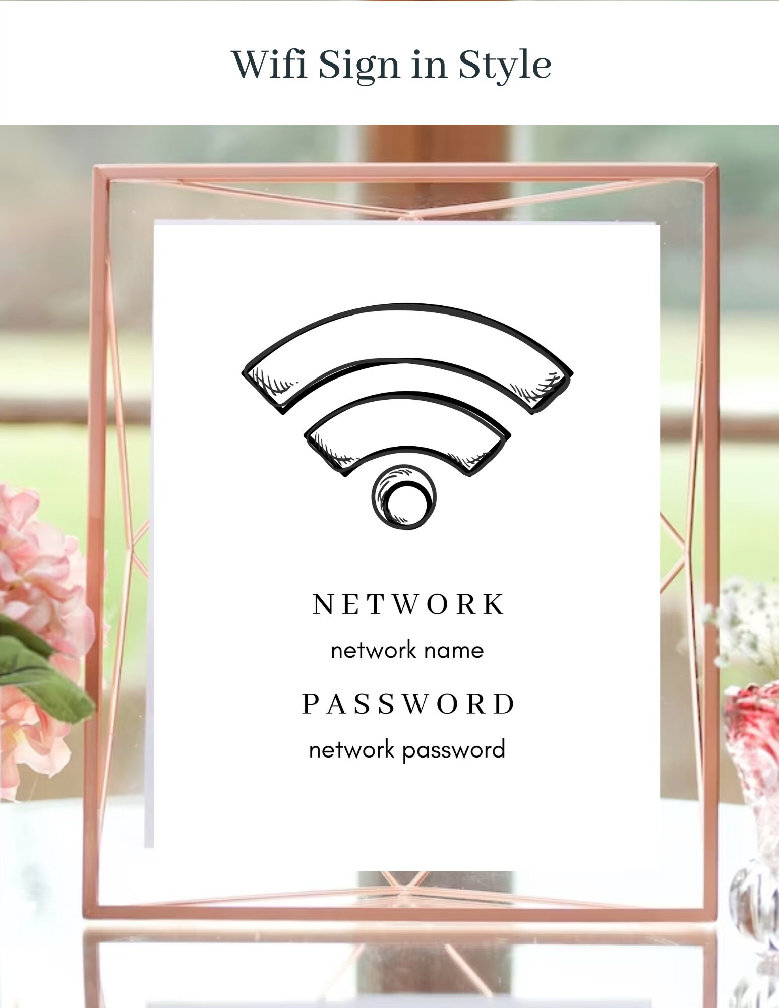 Wifi Sign Editable in Word, Airbnb Wifi Sign, Wifi Password Sign ...