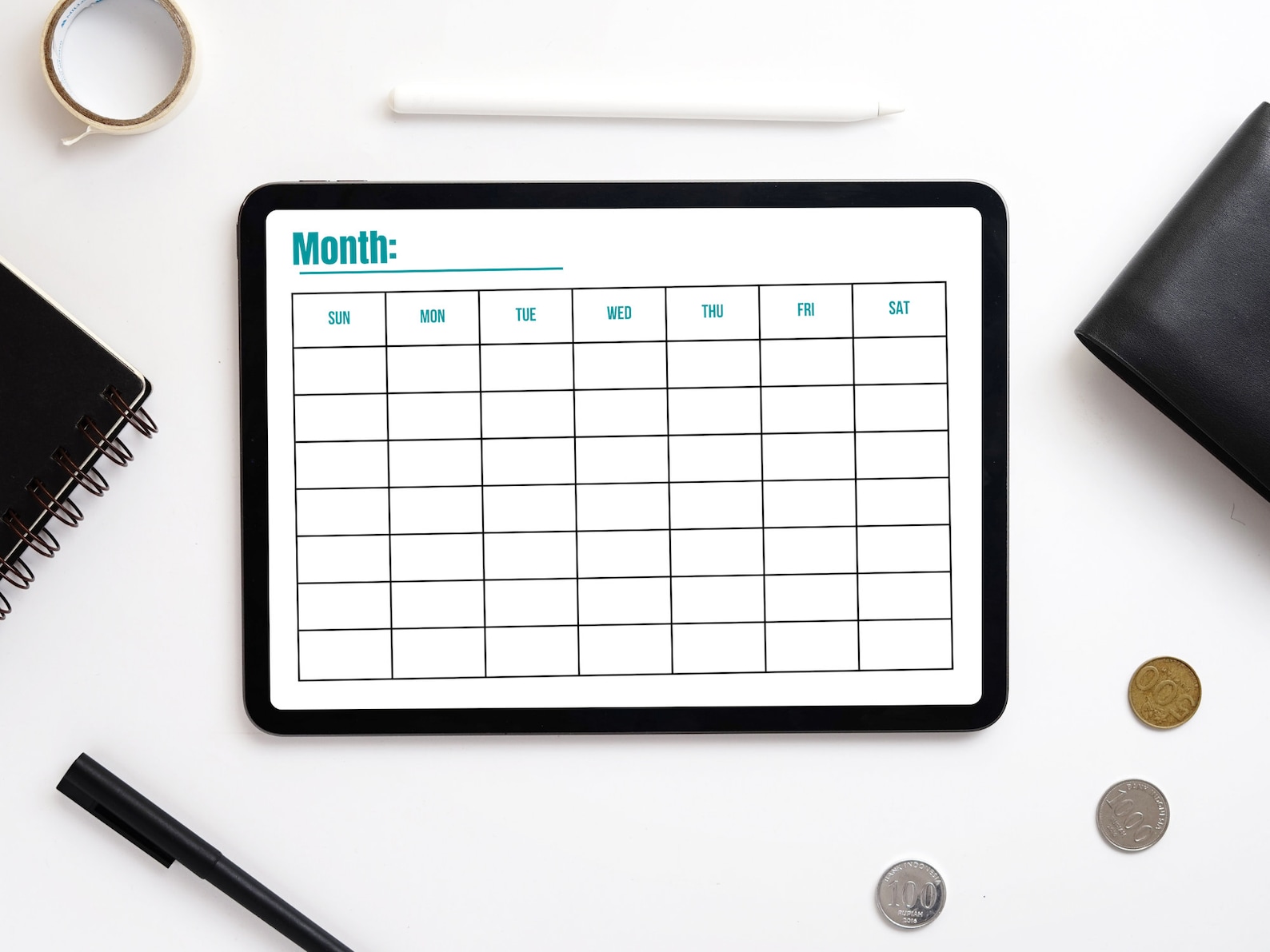 Perpetual Blank Calendar Printable Digital Download | Blank Planner ...