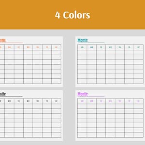 Perpetual Blank Calendar Printable Digital Download | Blank Planner ...