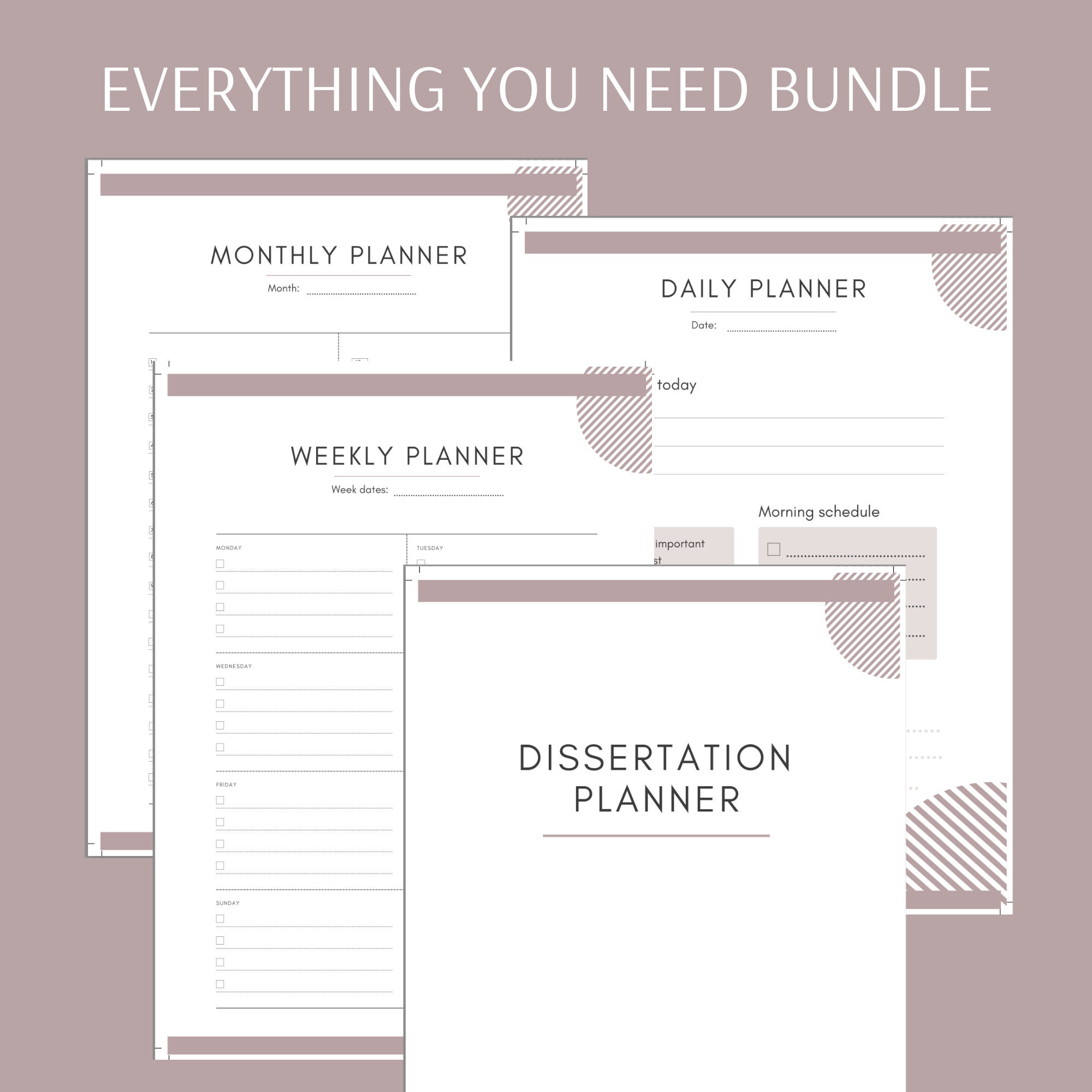 Dissertation Planner, Thesis Planner, Master Planner, Phd Planner ...