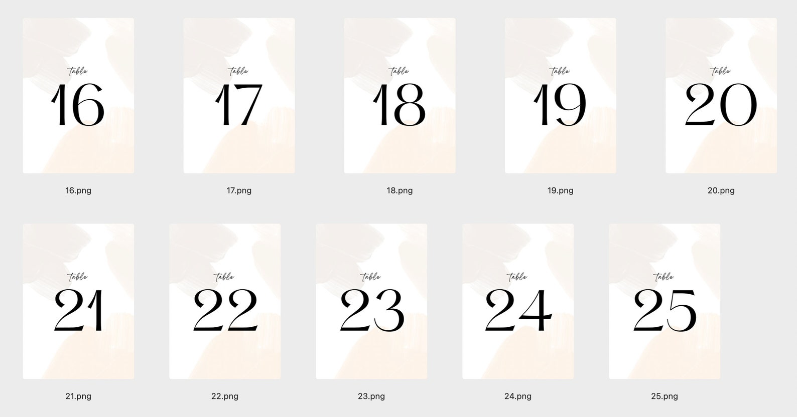 25 Ready-made Table Numbers, Printable Wedding Table Numbers Template ...