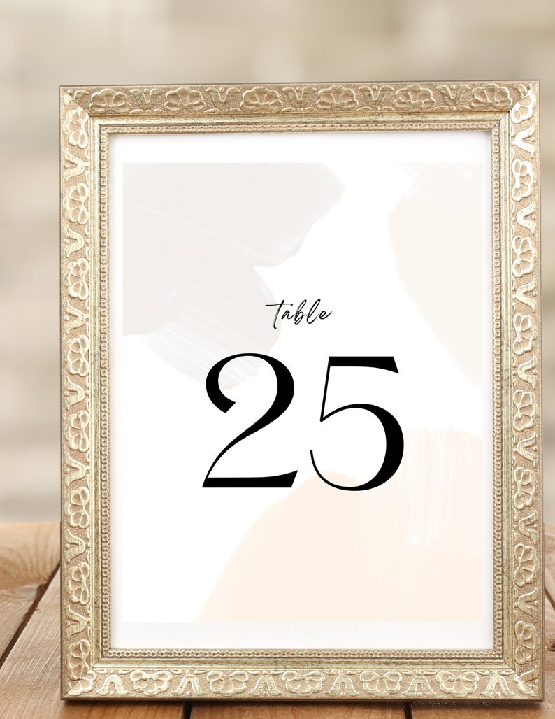 25 Ready-made Table Numbers, Printable Wedding Table Numbers Template ...