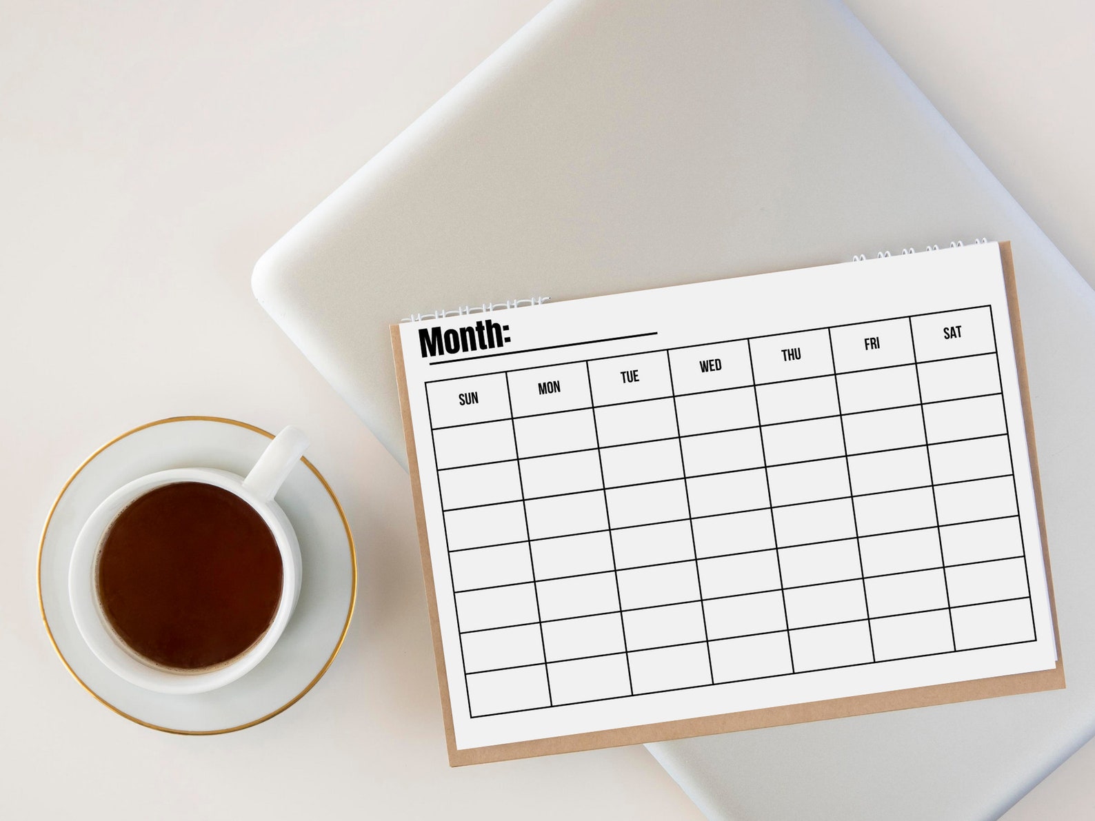 Perpetual Blank Calendar Printable Digital Download | Blank Planner ...