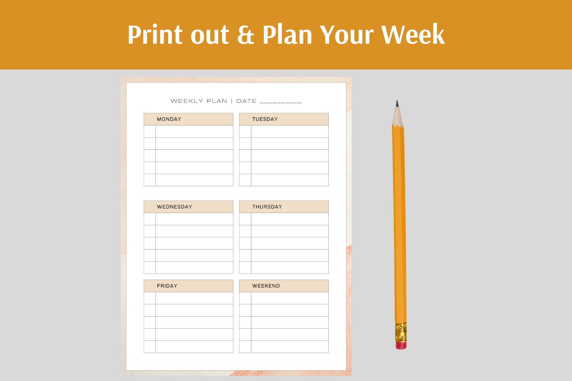 Weekly Planner, Weekly Schedule, Weekly Notes, Digital Planner, A4 (11 ...