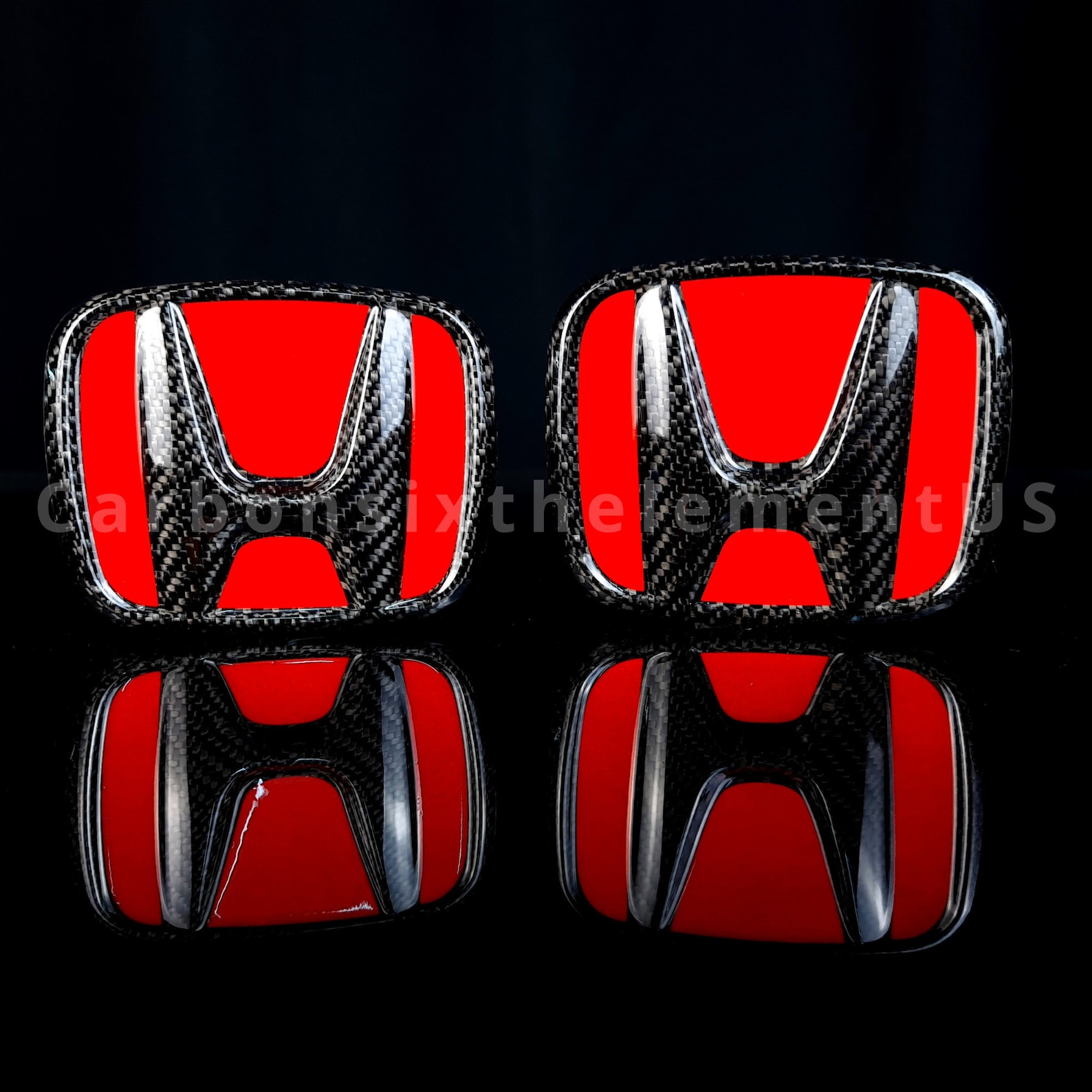 Red Honda Emblem compatible to Honda Logo Emblem Carbon | Etsy