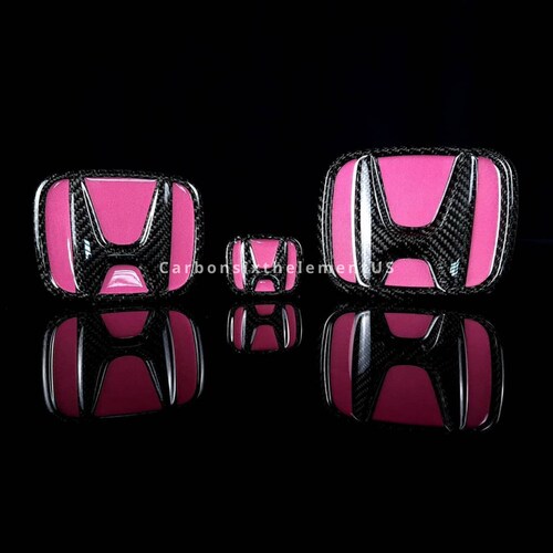 Carbon Fiber Pink Emblem Grille Emblem Steering Wheel Badge - Etsy