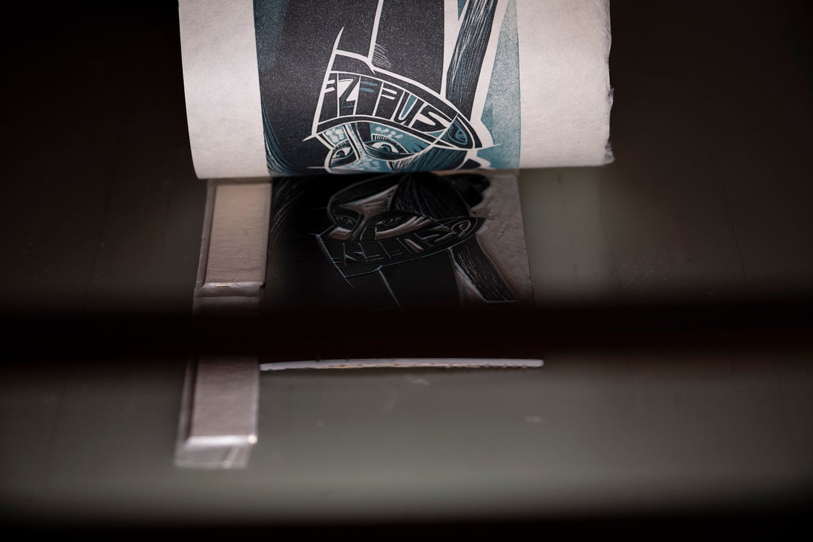 Linocut Print Fun People to Be With During a Pandemic No. 2 - Etsy