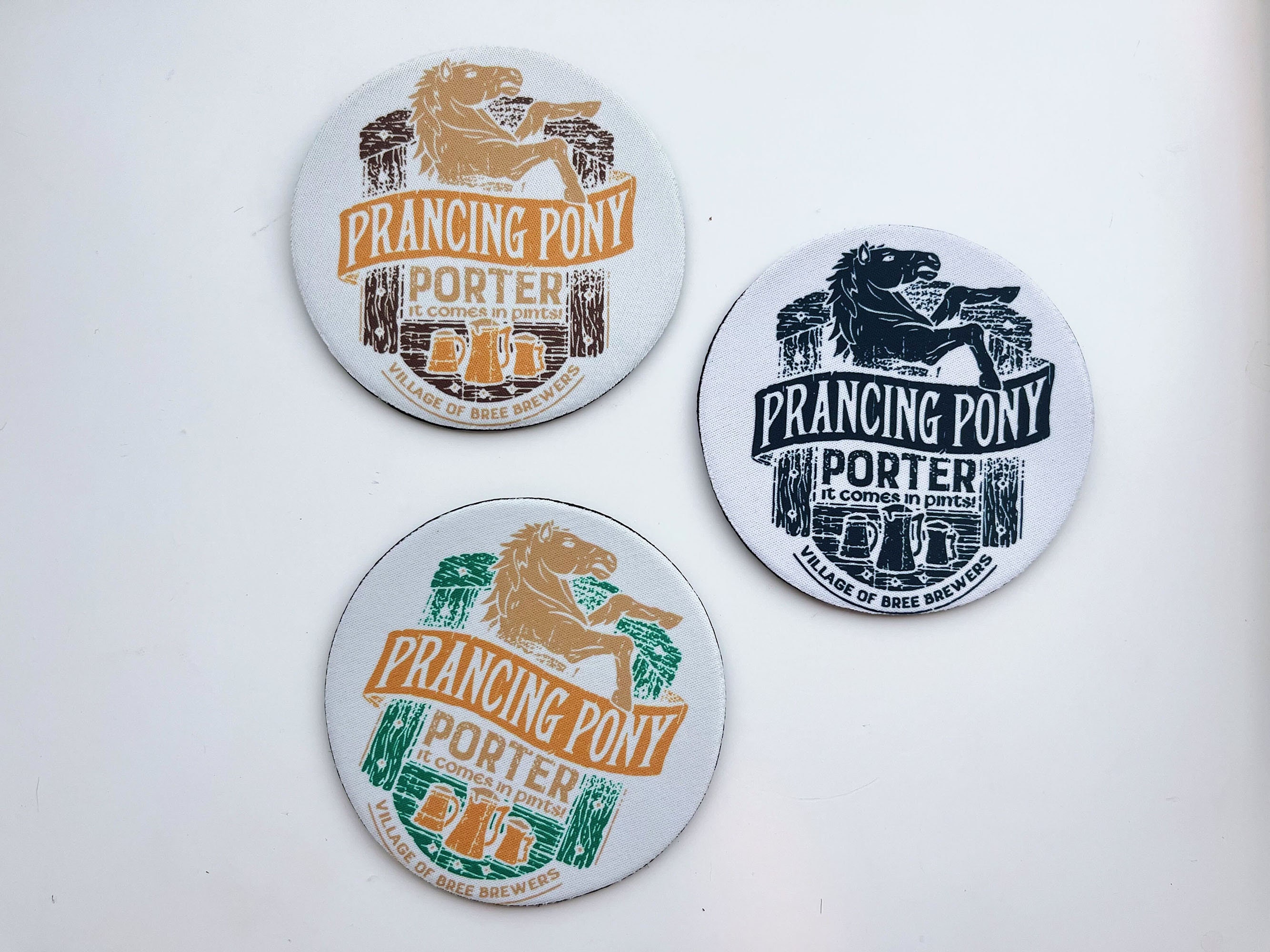 Prancing Pony Porter Middle-earth Themed Coaster Set - Etsy