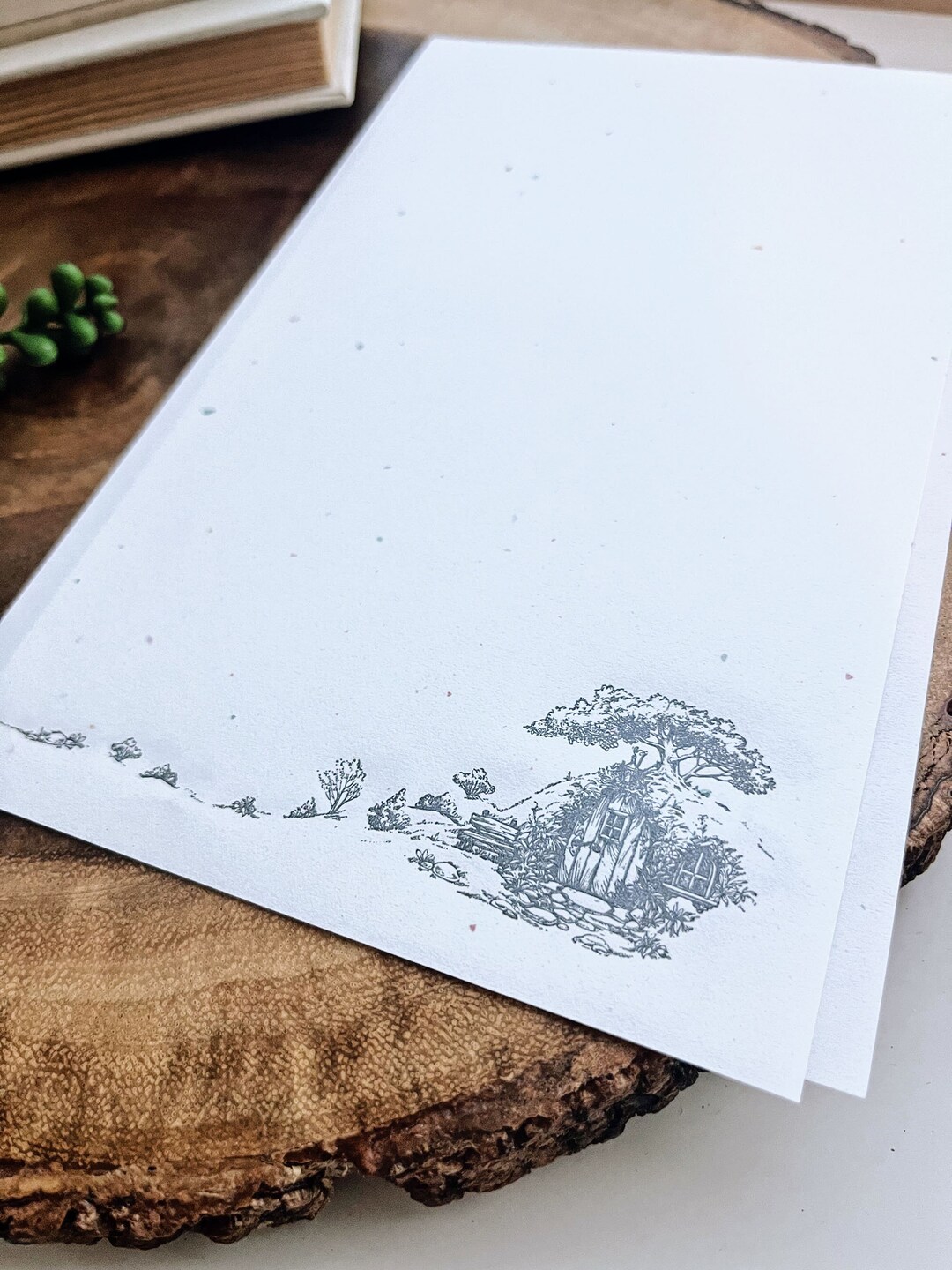Letterpress Stationary: Shire Home in Dark Gray Ink for Fans of Lord of ...