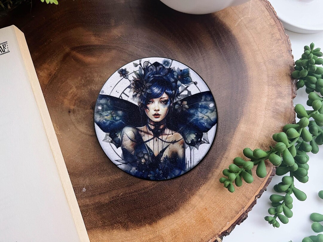 Gothic Fairy Coaster Set: Dark Fae Art, Unique Designs - Etsy