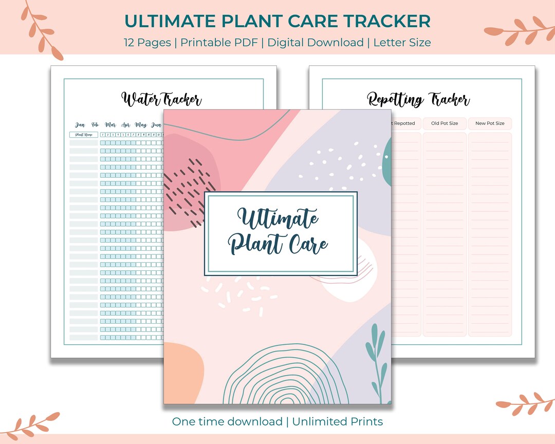 Plant Planner Printable Plant Care Tracker Digital Download Printable ...