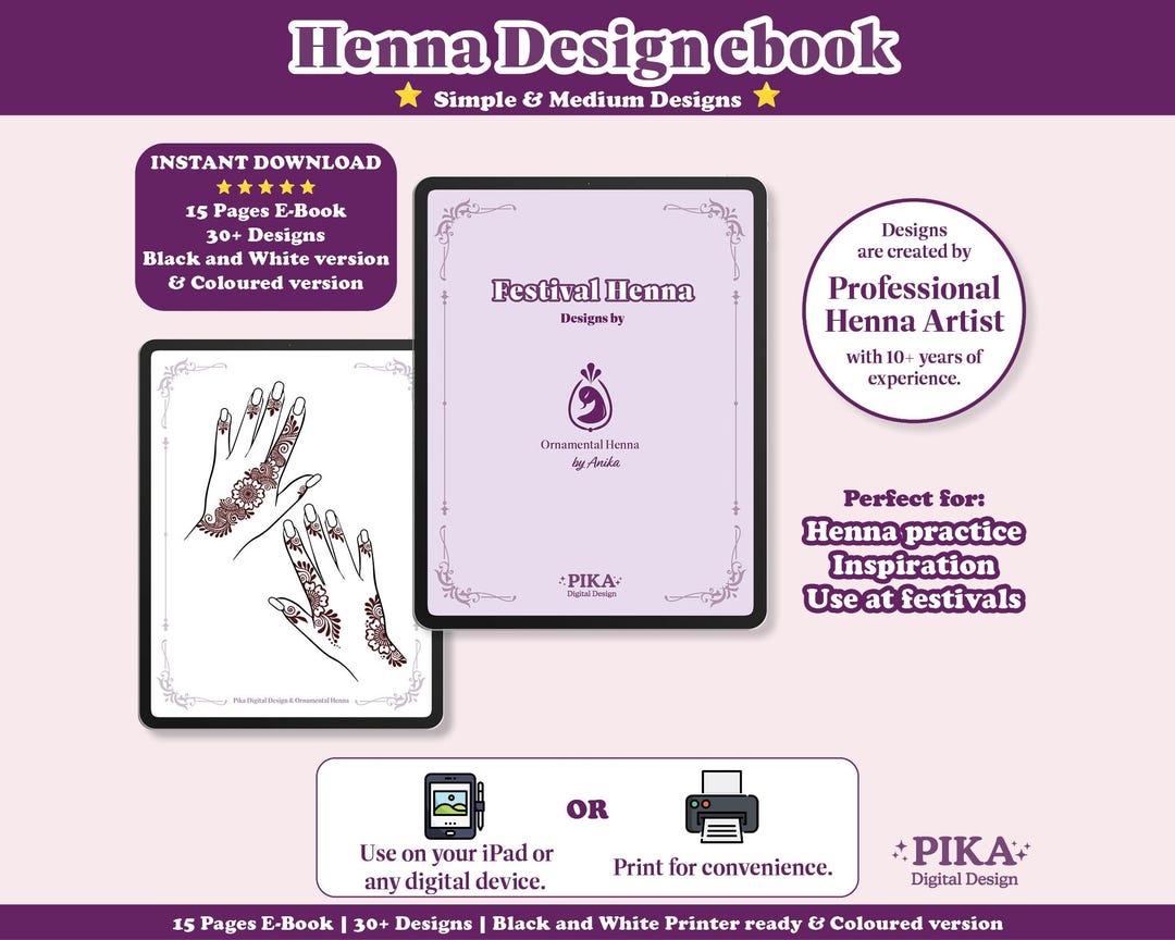 Henna Design Ebook | Henna Tattoo Art | Henna Ebook | Tattoo Designs ...