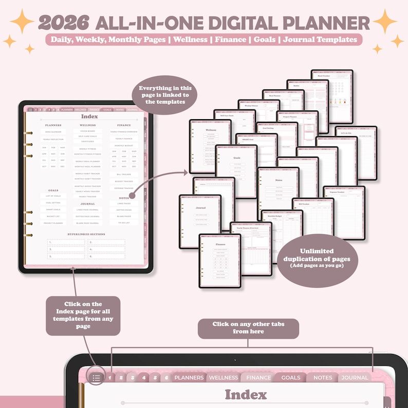Digital Planner 2026, Dated Digital Planner, Goodnotes Notability ...