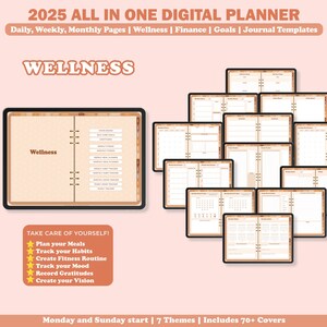 2025 Digital Planner, Dated Digital Planner, Goodnotes Notability ...