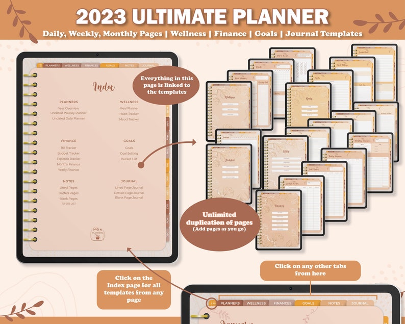 2023 Digital Planner Digital Planner Goodnotes Planner - Etsy