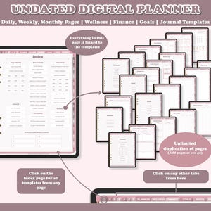 Digital Planner Undated, Digital Planner, Goodnotes Notability Digital ...