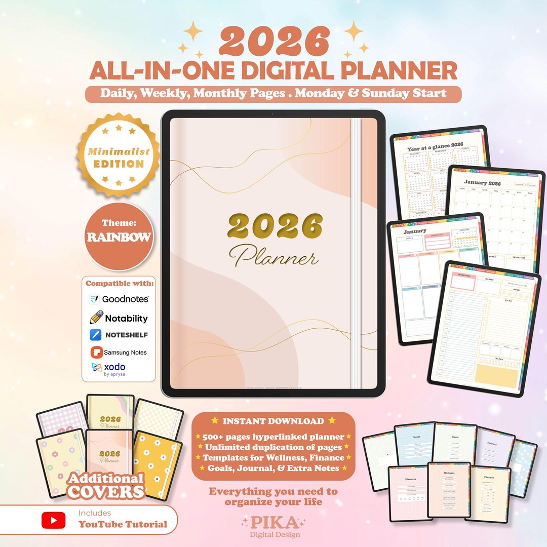 Digital Planner 2026,dated Digital Planner, Goodnotes Notability,daily ...