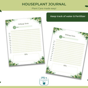 House Plant Journal | Plant Planner Printable | Plant Care Tracker ...