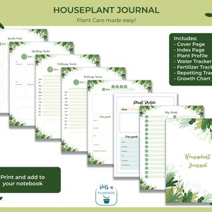 House Plant Journal | Plant Planner Printable | Plant Care Tracker ...