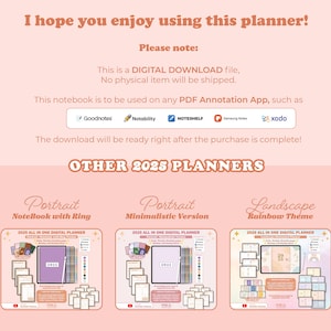 2025 Digital Planner, Dated Digital Planner, Goodnotes Notability ...