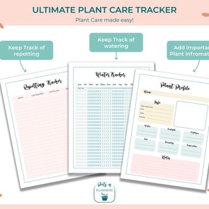 Plant Planner Printable Plant Care Tracker Digital Download Printable ...