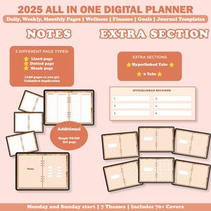 2025 Digital Planner, Dated Digital Planner, Goodnotes Notability ...