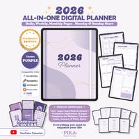 Basic Lilac Digital Planner, Purple Lavender Color iPad Planner ...