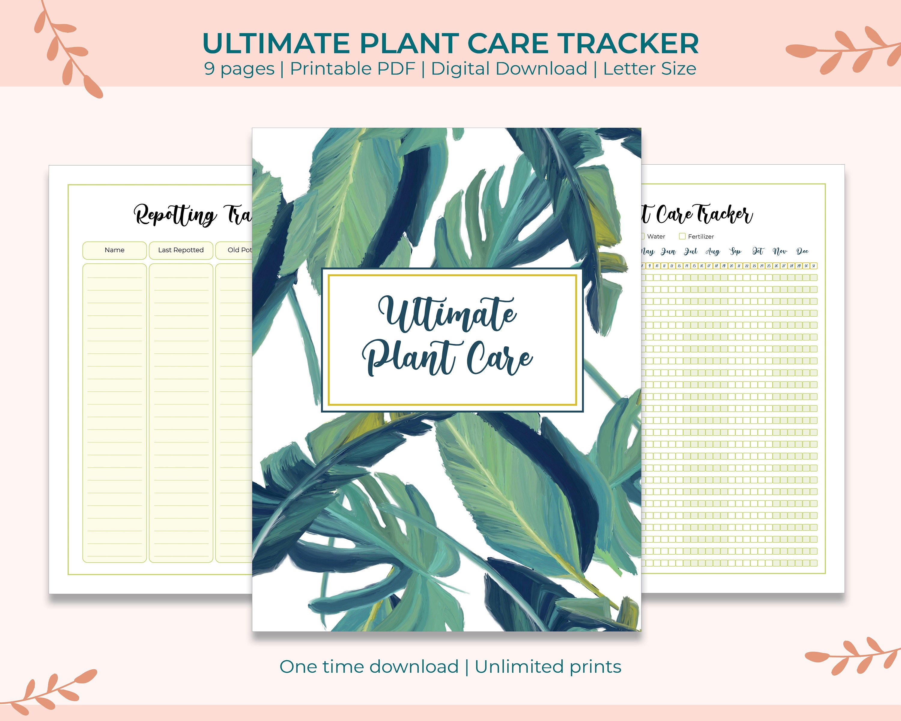 Plant Planner Printable Plant Care Tracker Digital Download Printable ...