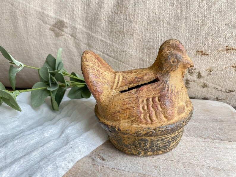 Primitive Mexico Terra Cotta Nesting Hen Bank Figurine / | Etsy