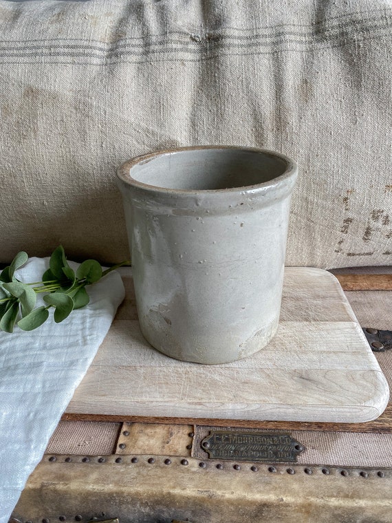 Antique Stoneware Crock / Vintage Decor / Antique Decor / | Etsy