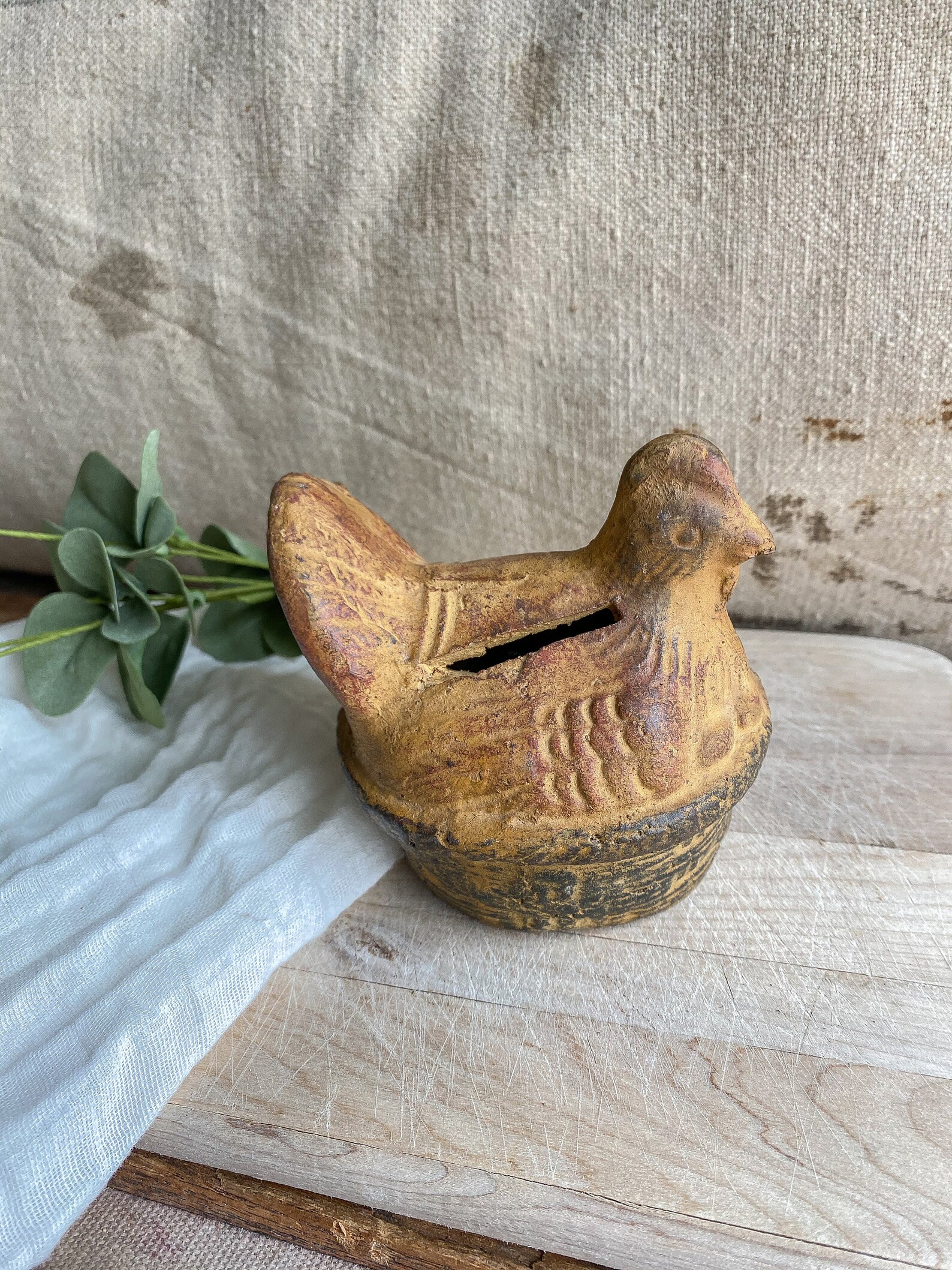 Primitive Mexico Terra Cotta Nesting Hen Bank Figurine / | Etsy