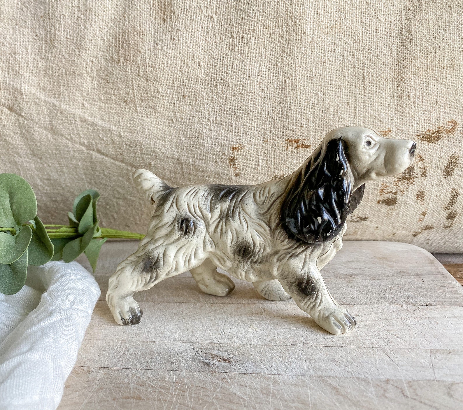 Vintage Plastic Cocker Spaniel Figurine / vintage decor / | Etsy