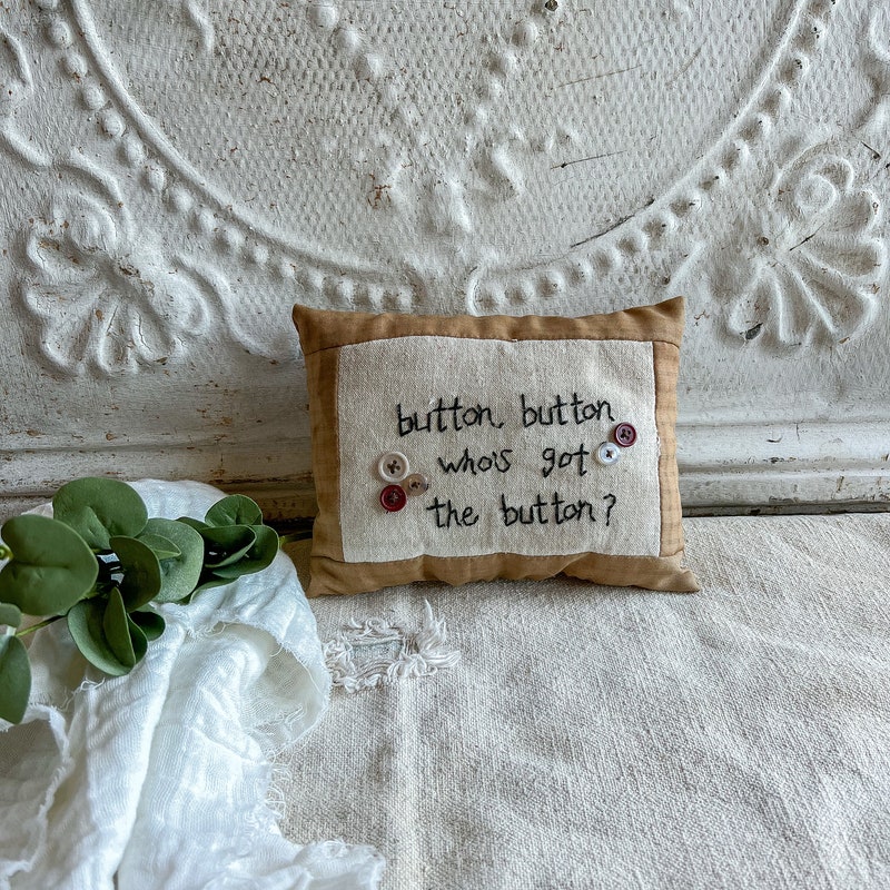 Button Pillow - Etsy