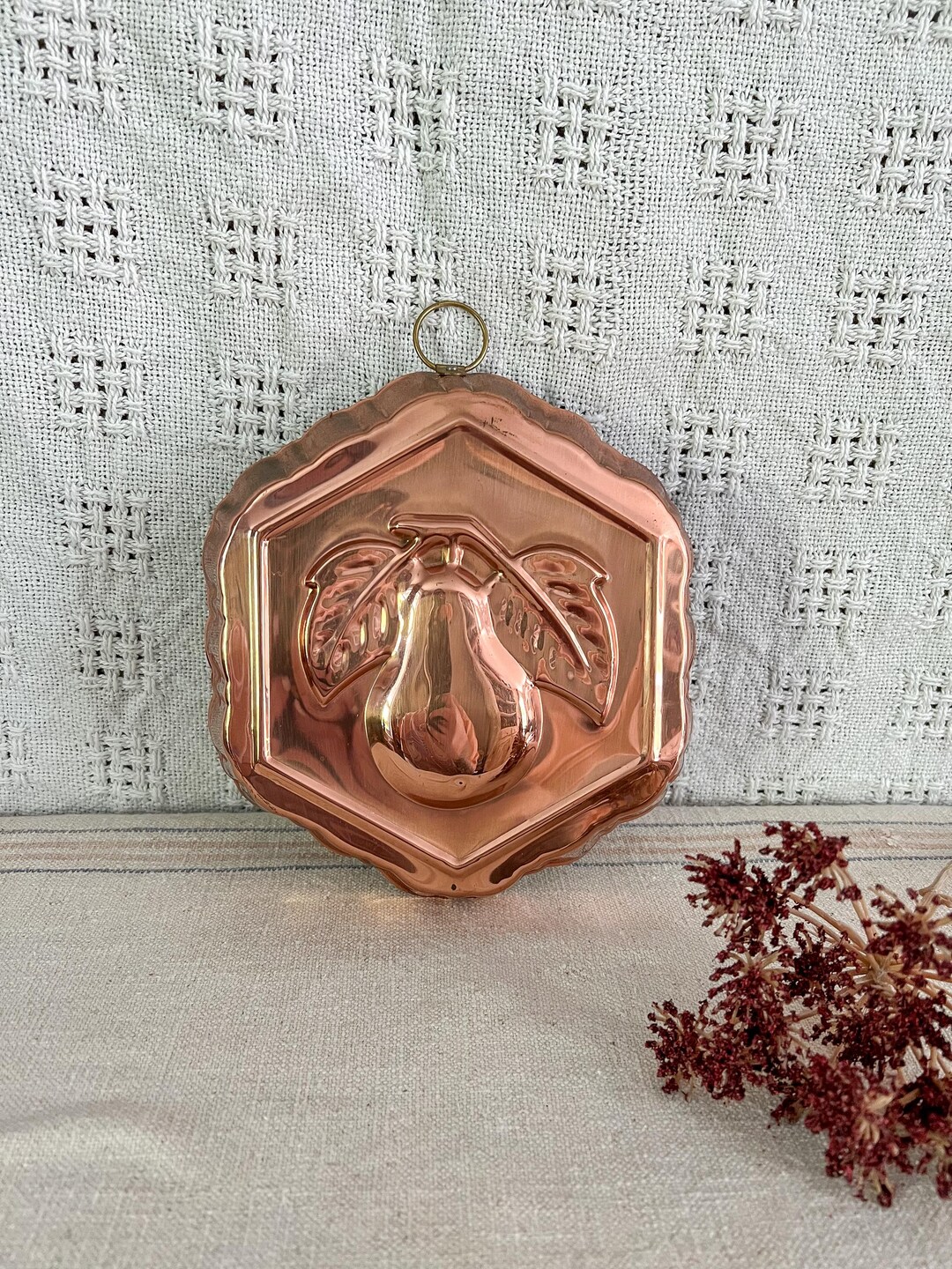 Vintage Copper Pear Mold / Vintage Decor / Country Decor / Kitchen ...