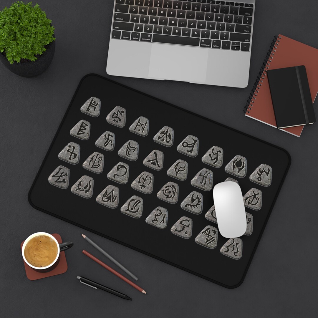 Gamer's Diablo Runes Desk Mat - Antislip Neoprene Workspace Pad - Etsy