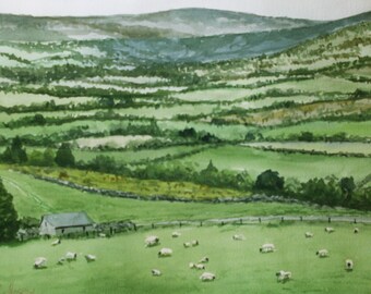 Irish Countryside Painting | Etsy