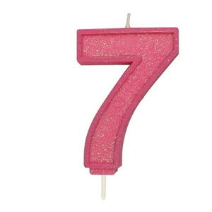 Sparkle Birthday Party Cake Number Candles PINK 70mm ALL Numbers Cake ...
