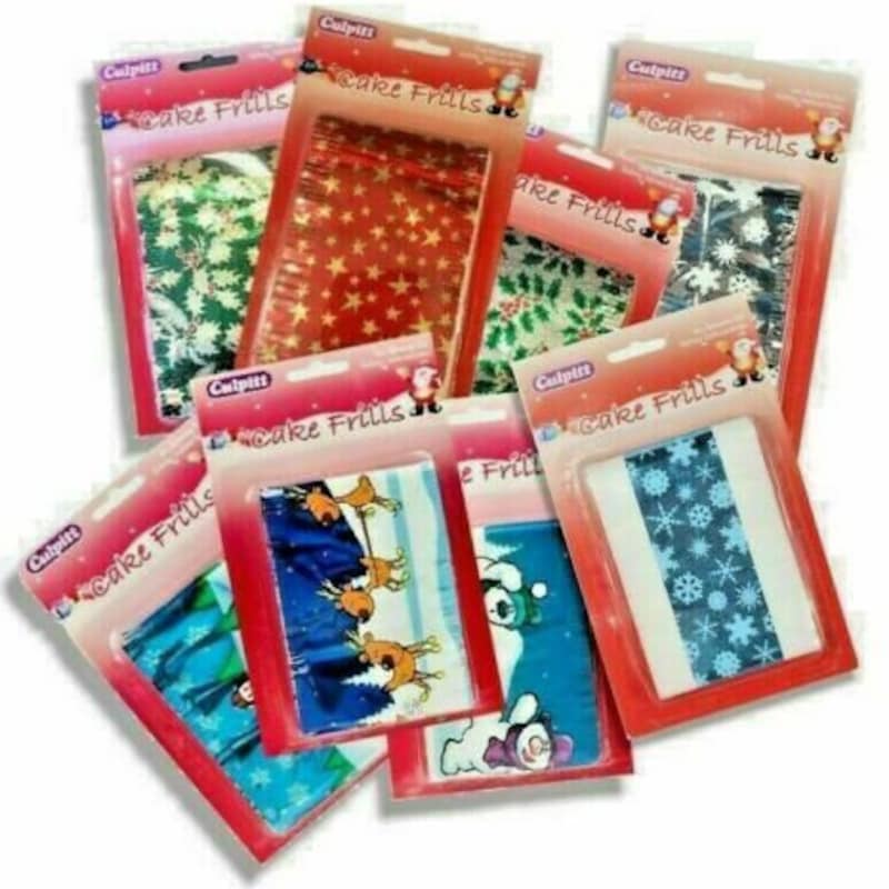 Christmas Cake Frills - Etsy UK