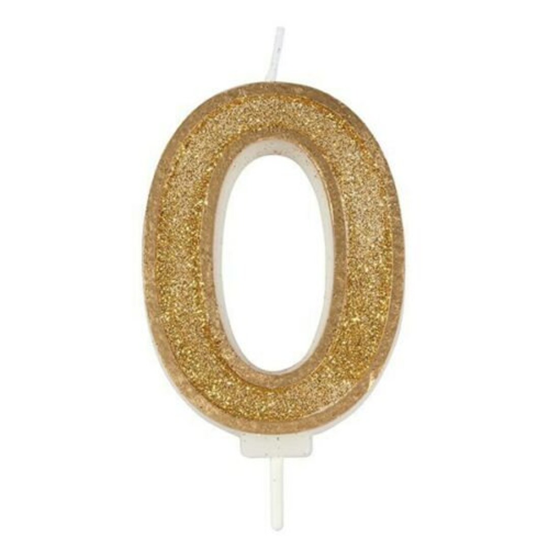 Sparkle Birthday Party Number Cake Candles GOLD 70mm ALL Numbers Ideal ...