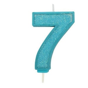 Sparkle Birthday Party Number Cake Candles BLUE 70mm ALL Numbers - Etsy