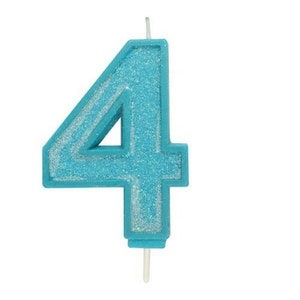 Sparkle Birthday Party Number Cake Candles BLUE 70mm ALL Numbers - Etsy