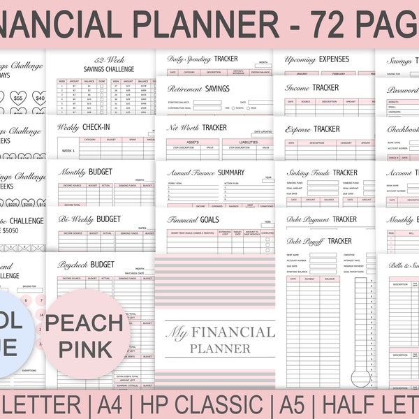 Budget Planner Printable - Etsy