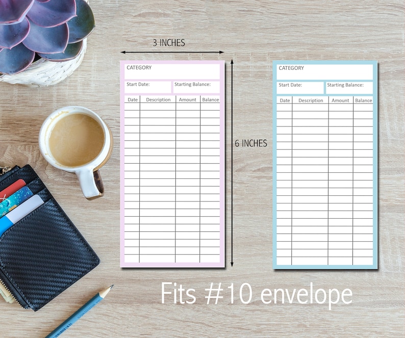 Cash Envelope Inserts Cash Envelope Tracker Spending | Etsy