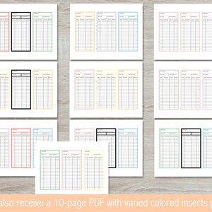 Cash Envelope Inserts, Cash Envelope Tracker, Spending Tracker, Money ...