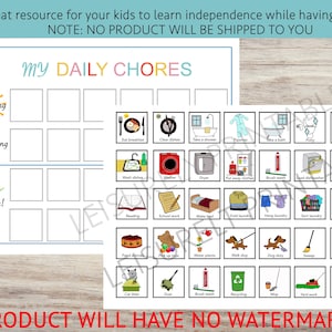Responsibility Chore Chart for Kids Printable to Do List Child Kids ...