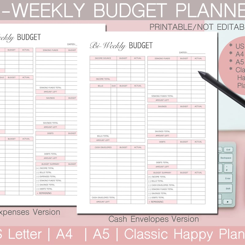 Weekly Budget Printable - Etsy